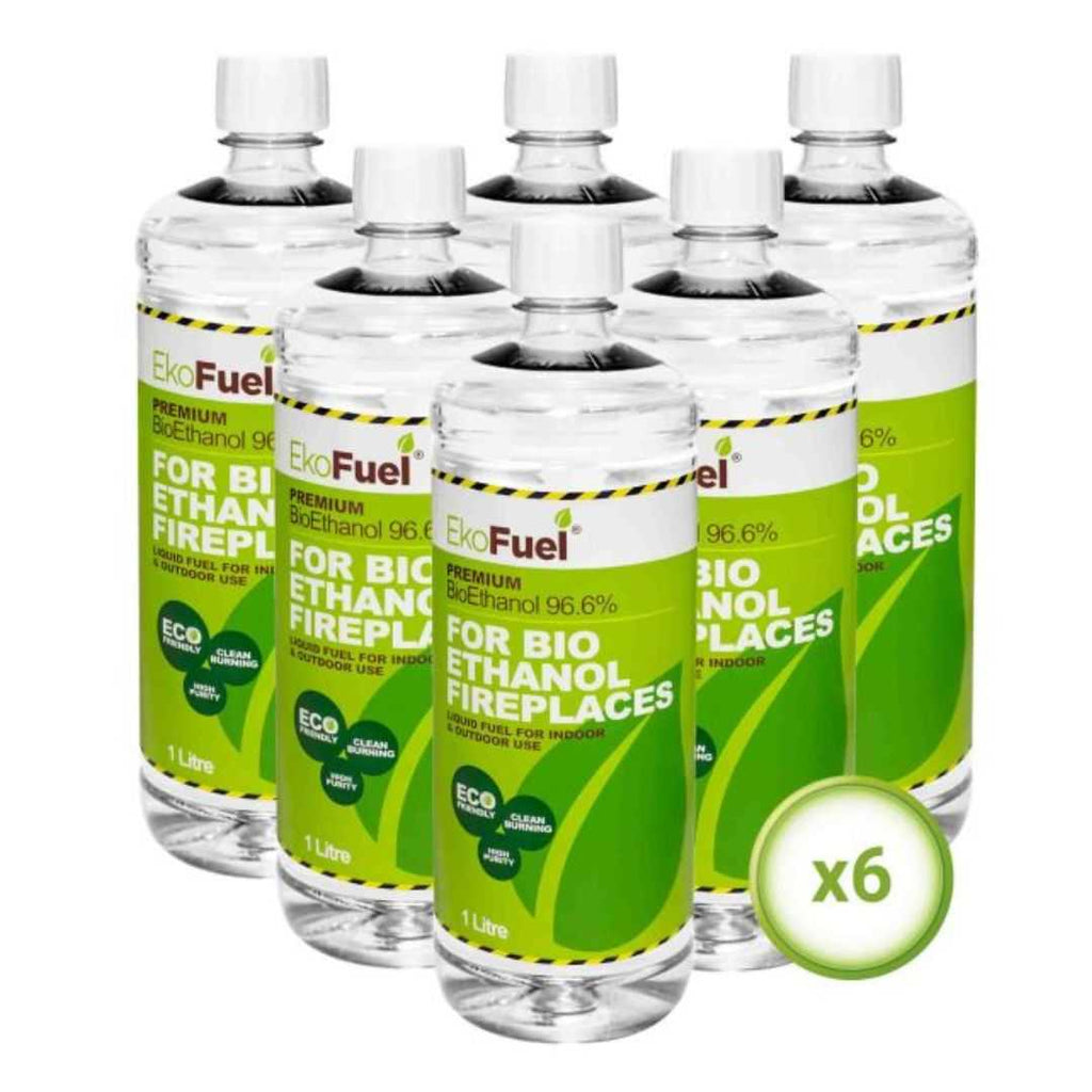 EkoFuel Bioethanol Liquid Fuel (6 Bottles) | Calido