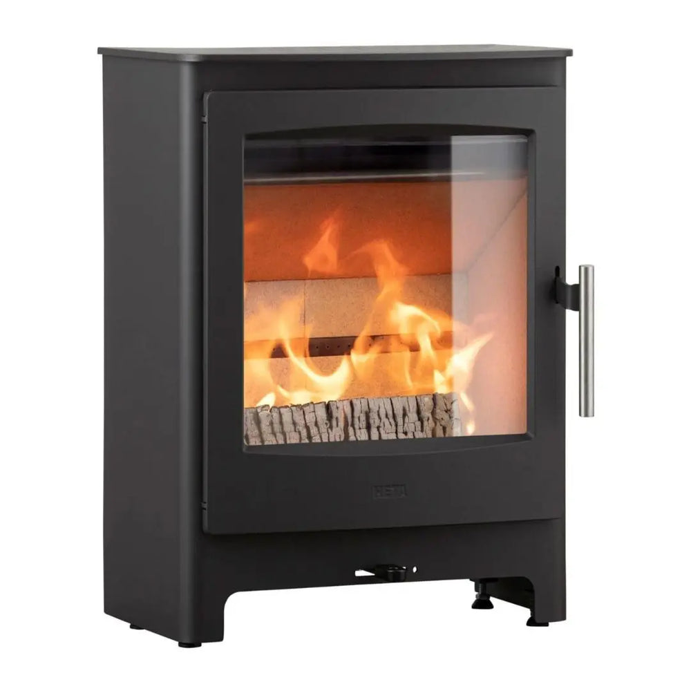 Heta Ambition 4 Low Stand Wood Burning Stove - 4.9kW | Calido