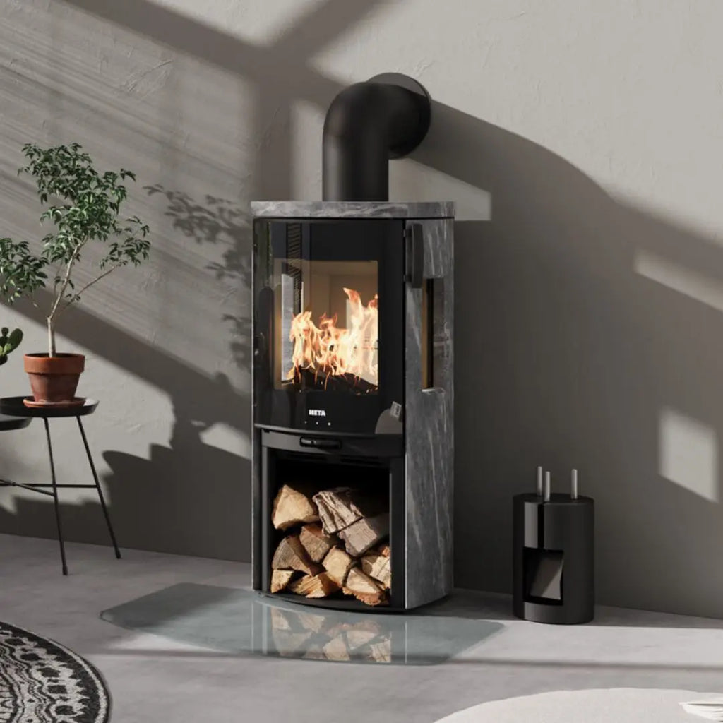 HETA Icon-Line Moderna Side Glass Wood Burning Stove - 6.2 kW | Calido