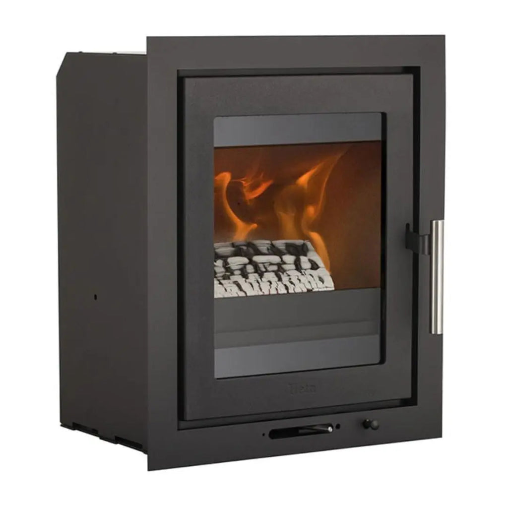 Heta Inspire 40 Inset Flat Floor Model Multi Fuel Stove - 4kW | Calido