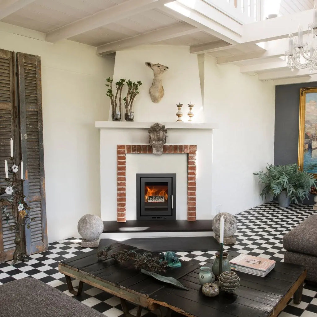 Heta Inspire 40 Inset Classic Floor Model Multi Fuel Stove - 4kW | Calido