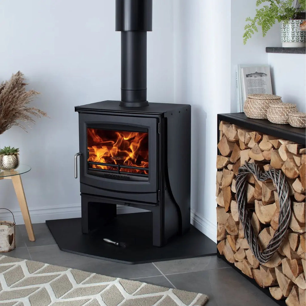 Woodwarm Fireview Eco Traditional Logstore Multi Fuel Stove - 7kW | Calido