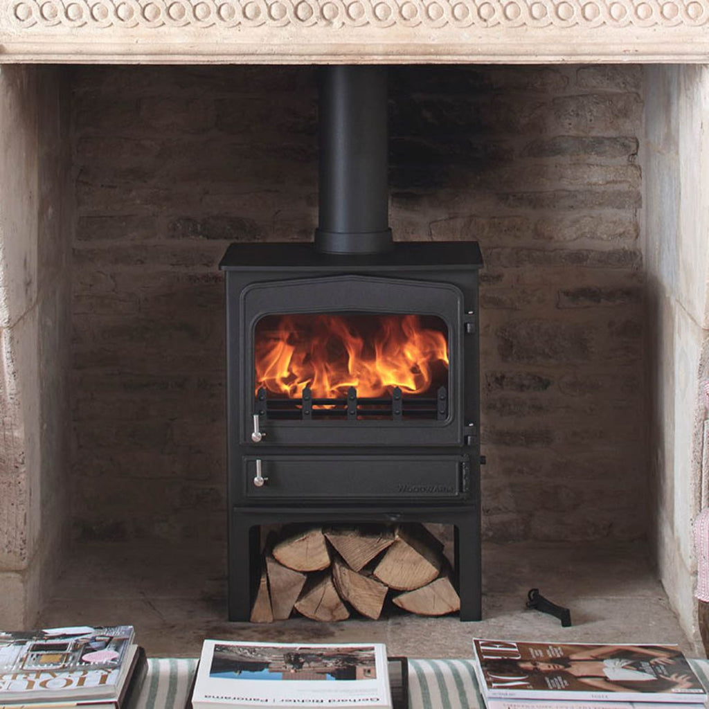 Woodwarm Fireview Eco Vintage Tall Multi Fuel Stove - 7kW | Calido