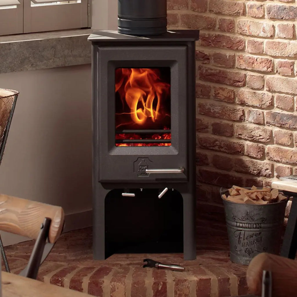 Woodwarm Phoenix Firewren Eco Tall Multi Fuel Stove - 4kW | Calido